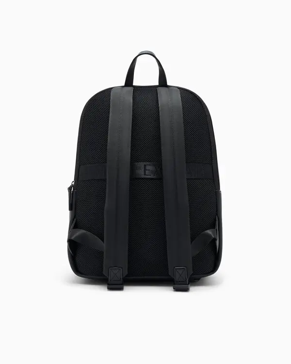 Armani Exchange Minimalist Backpack With Adjustable Straps And Zip Closure