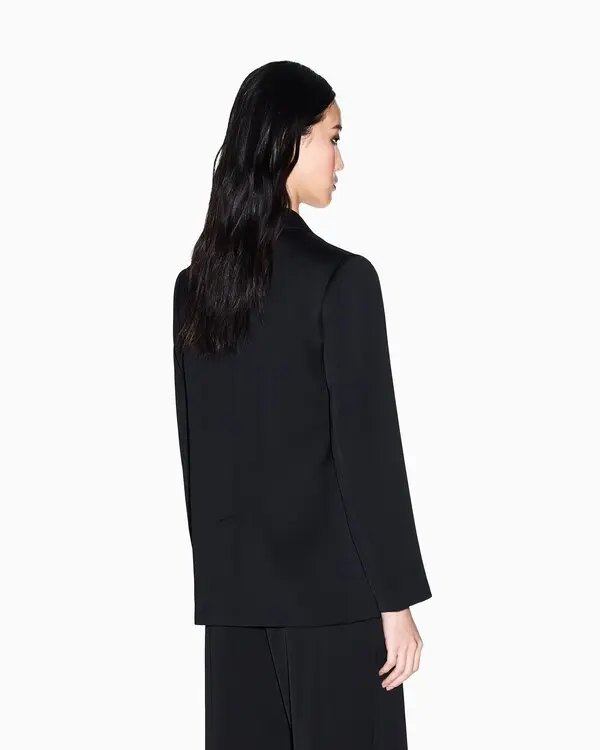 Armani Exchange Lightweight Jacket In Recycled Crepe Satin - Black