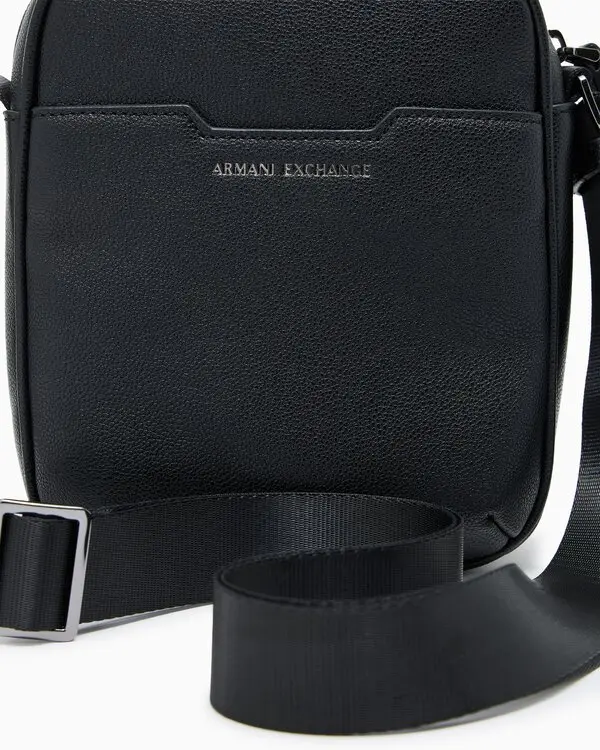 Armani Exchange Crossbody Bag With An Adjustable Strap And Textured Finish
