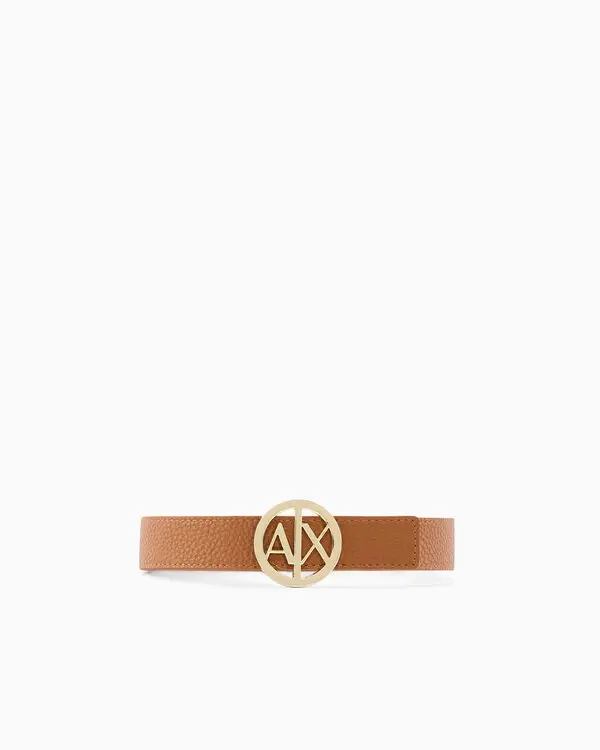 Armani Exchange Plate Belt Regular Fit - Beige
