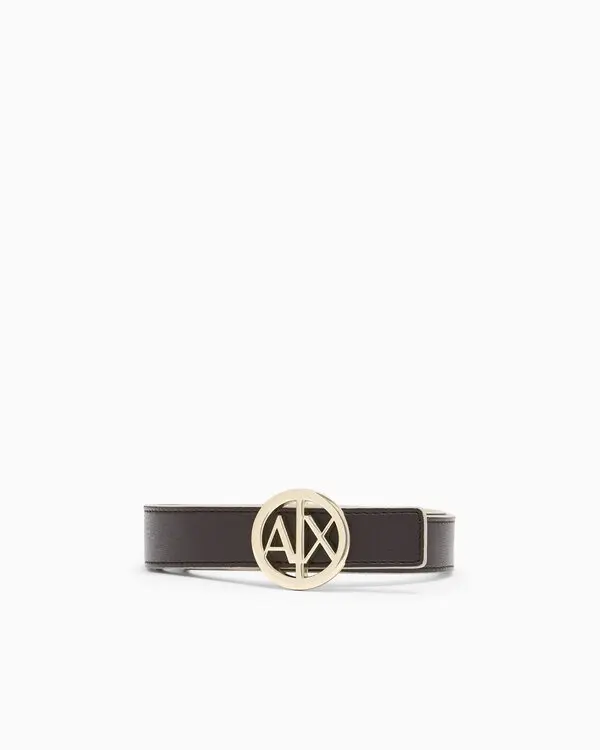 Armani Exchange Reversible Belt With Plate Buckle - Beige