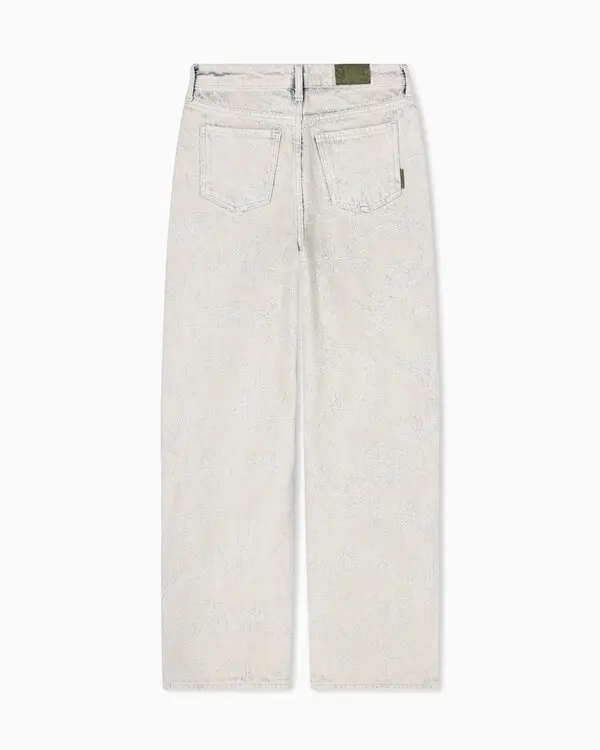 Armani Exchange Relaxed Fit Bleached Denim Jeans With Vintage Effect