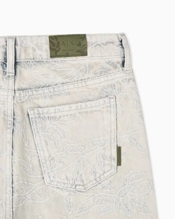 Armani Exchange Relaxed Fit Bleached Denim Jeans With Vintage Effect