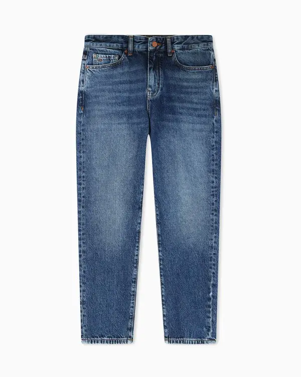 Armani Exchange Boyfriend Jeans In Dark Denim