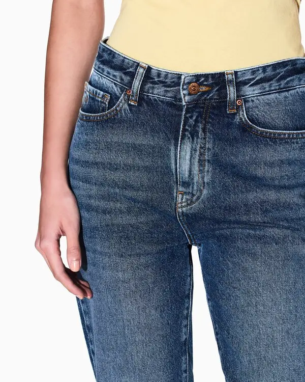 Armani Exchange Boyfriend Jeans In Dark Denim