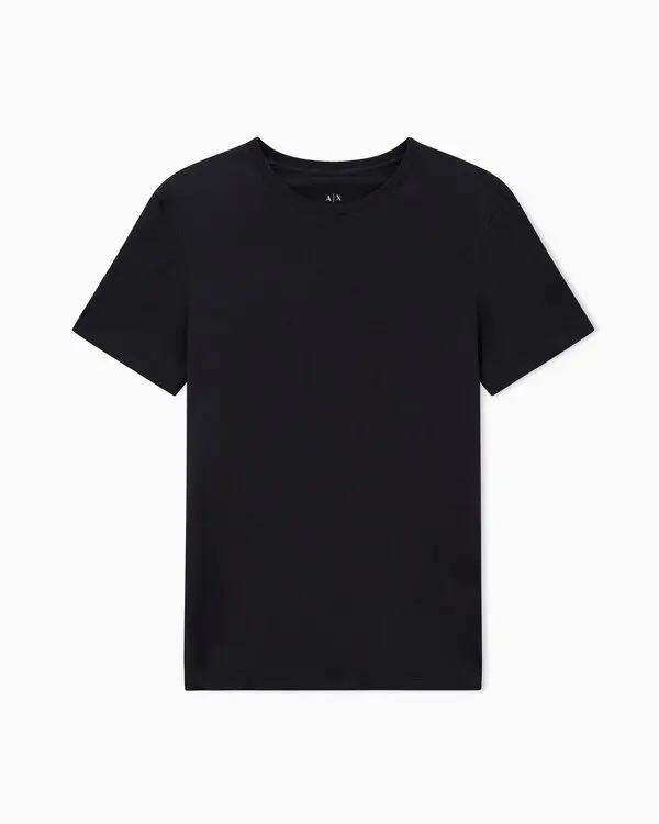 Armani Exchange Slim Fit T-shirt In Pima Cotton Jersey - Black