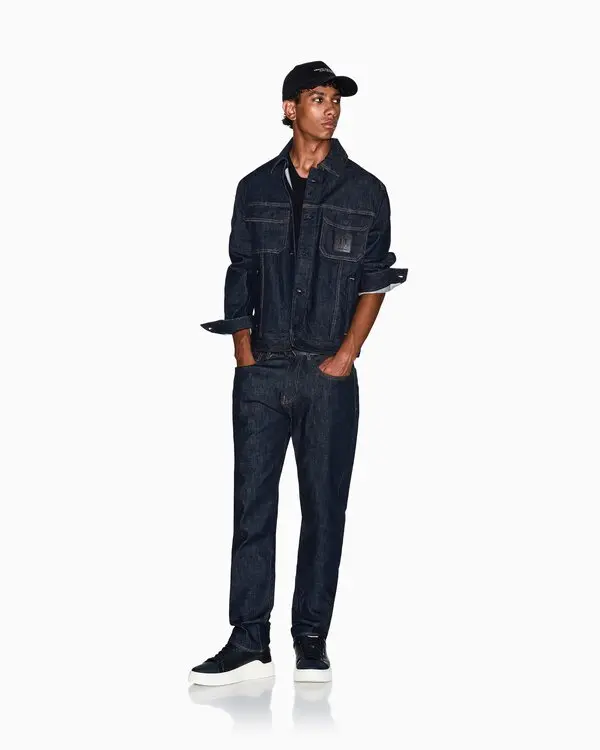 Armani Exchange Slim Fit T-shirt In Pima Cotton Jersey - Black
