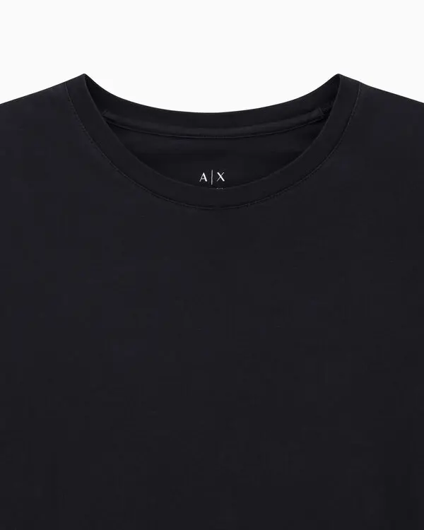 Armani Exchange Slim Fit T-shirt In Pima Cotton Jersey - Black