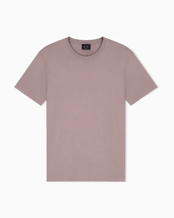 Armani Exchange Slim Fit T-shirt In Pima Cotton Jersey - Brown