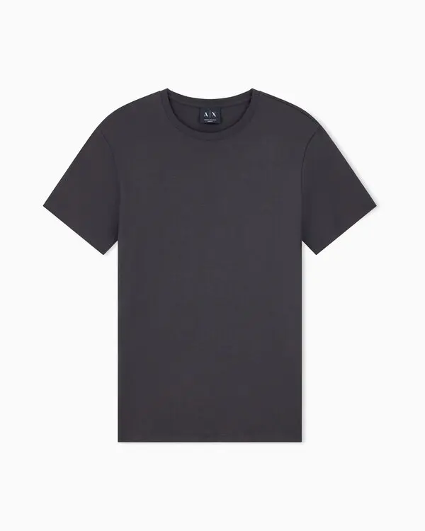 Armani Exchange Slim Fit T-shirt In Pima Cotton Jersey - Brown