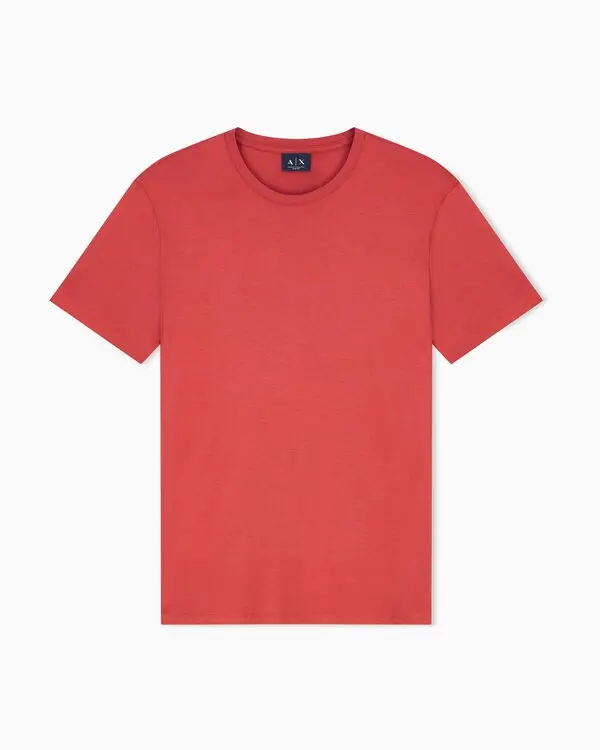 Armani Exchange Slim Fit T-shirt In Pima Cotton Jersey - Red