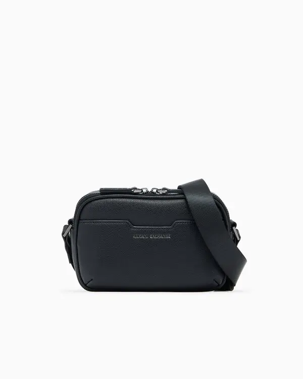 Armani Exchange Textured Crossbody Bag With Zip Closure And Adjustable Strap