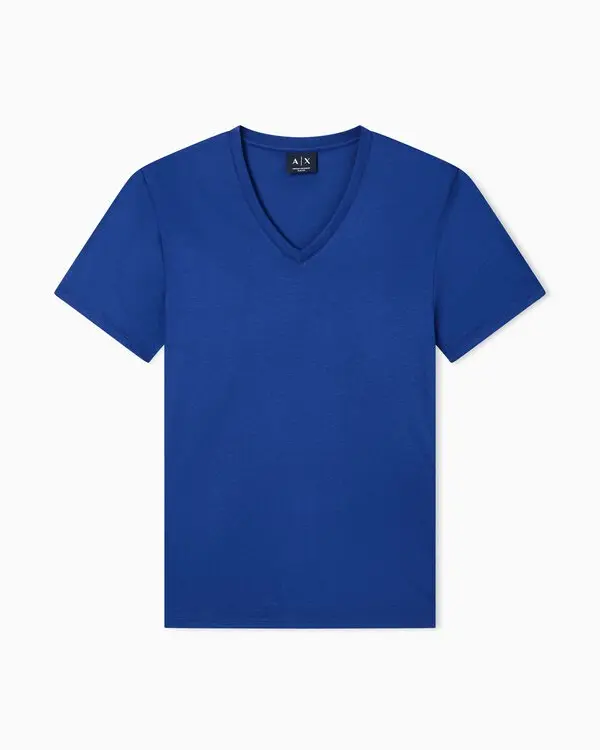 Armani Exchange Slim-fit T-shirt Essential Pima Cotton Jersey - Blue