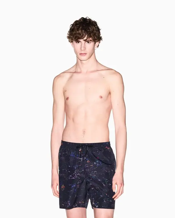Armani Exchange All-over Graphic Print Swimsuit