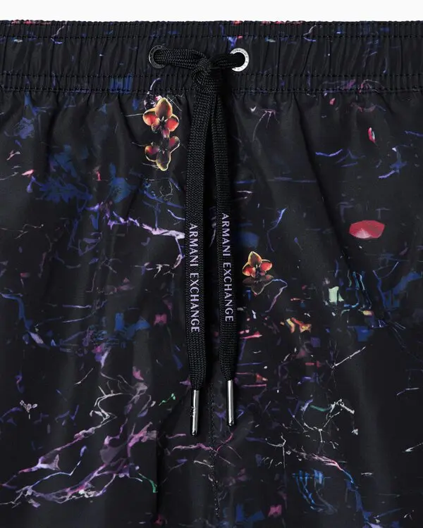 Armani Exchange All-over Graphic Print Swimsuit