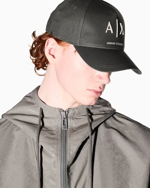 Armani Exchange Cap With Visor And Logo - Green