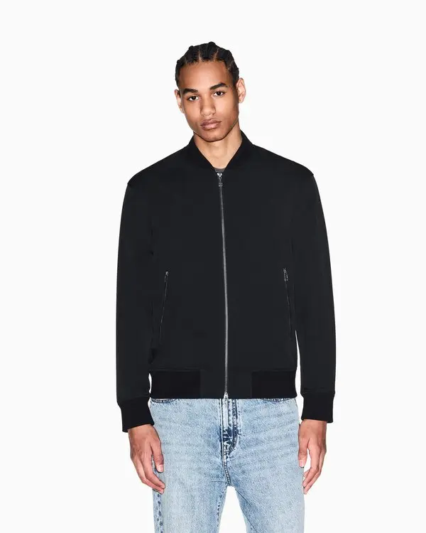 Armani Exchange Minimal Bomber Jacket With Zip