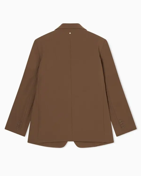 Armani Exchange Single-breasted Oversized Jacket With Pocket Square