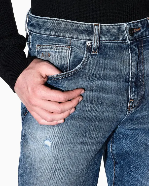 Armani Exchange Skinny Fit Stretch Denim Jeans