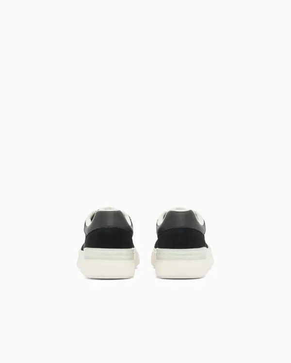 Armani Exchange Sneakers With Suede Inserts - Black
