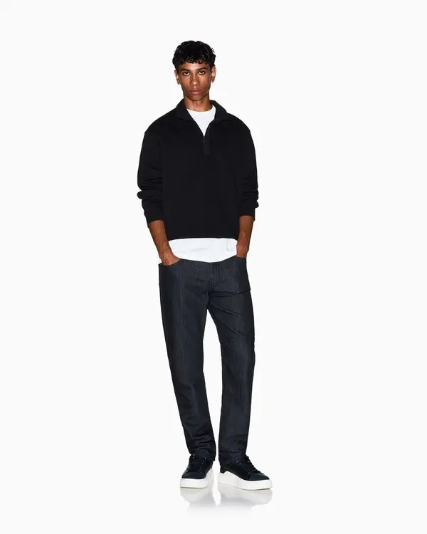 Armani Exchange High-neck Sweatshirt With Zip