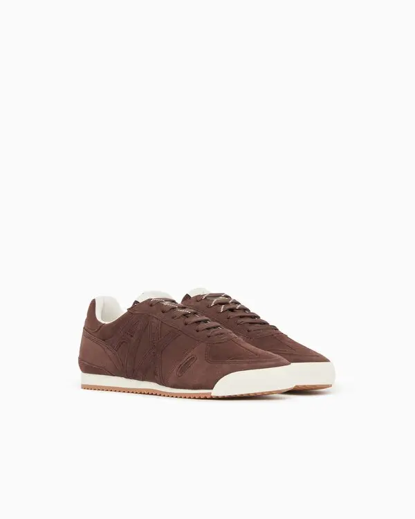 Armani Exchange Technical Fabric Sneakers - Brown