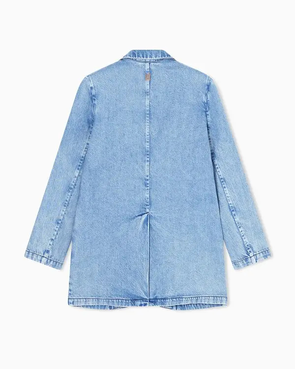 Armani Exchange Oversized Rigid Cotton-lyocell Denim Jacket