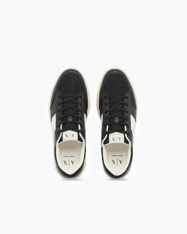 Armani Exchange Technical Fabric Sneakers - Black