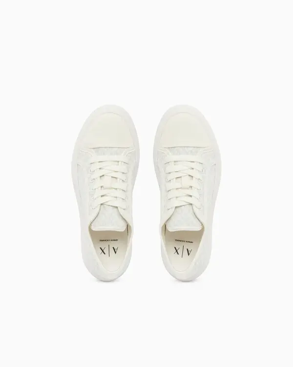 Armani Exchange Sneakers Jacquard Canvas - White