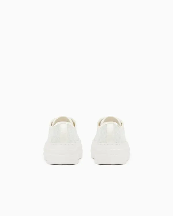 Armani Exchange Sneakers Jacquard Canvas - White