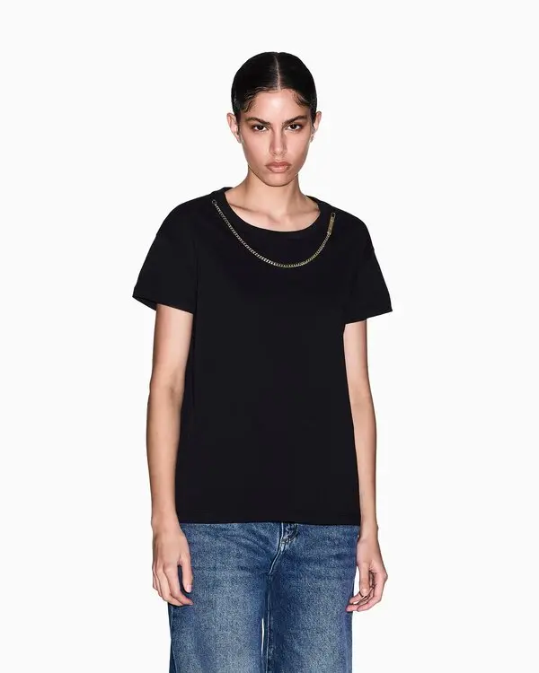 Armani Exchange Relaxed Fit T-shirt In Cotton Jersey