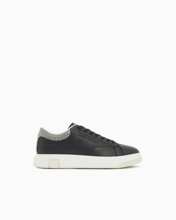 Armani Exchange Sneakers With An All-over Print - Black