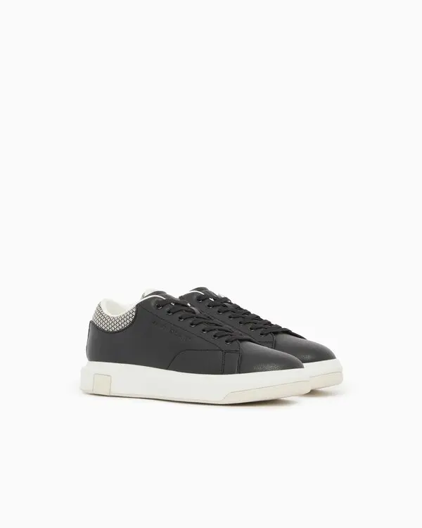 Armani Exchange Sneakers With An All-over Print - Black