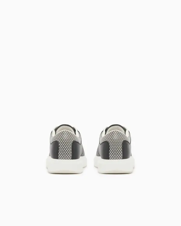 Armani Exchange Sneakers With An All-over Print - Black