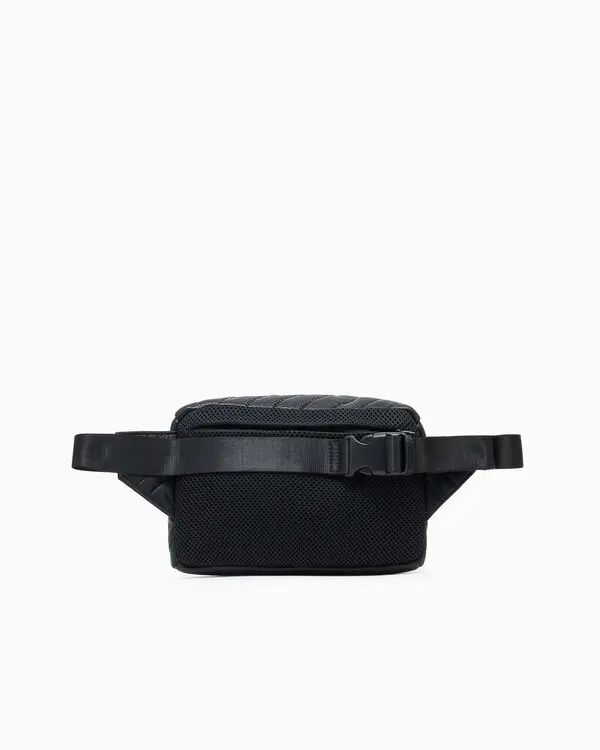 Armani Exchange Quilted Waist Bag With An Adjustable Strap And Zip Closure