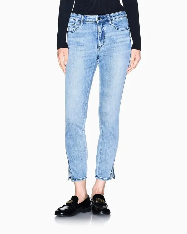 Armani Exchange Super Skinny Jeans In Indigo Stretch Denim