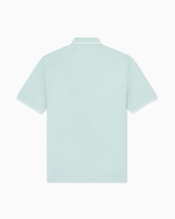 Armani Exchange Regular Fit Polo Shirt In Stretch Cotton Piquet - Green