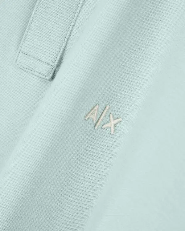 Armani Exchange Regular Fit Polo Shirt In Stretch Cotton Piquet - Green
