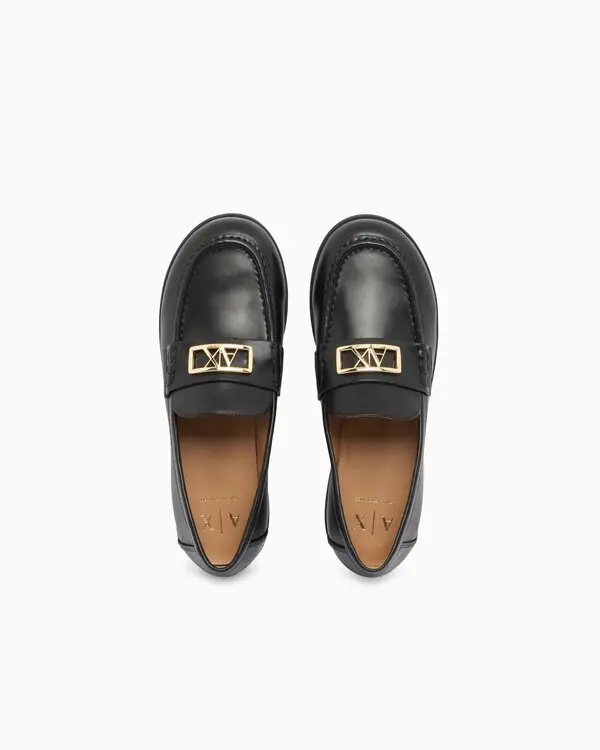 Armani Exchange Loafers In Technical Fabric - Black
