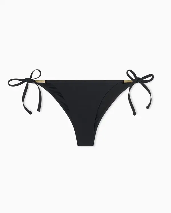 Armani Exchange Low-rise Bikini Bottoms In Stretch Fabric