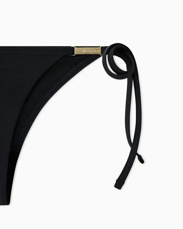 Armani Exchange Low-rise Bikini Bottoms In Stretch Fabric