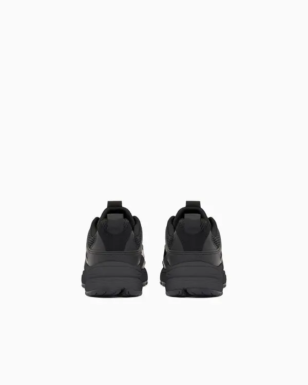 Armani Exchange Sneakers In Microsuede And Mesh - Black