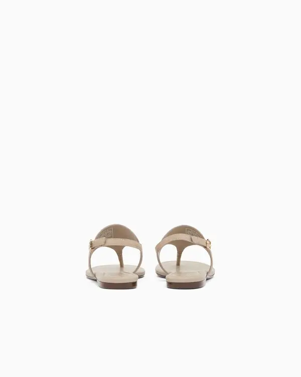 Armani Exchange Microsuede Sandals With Embossed Logo