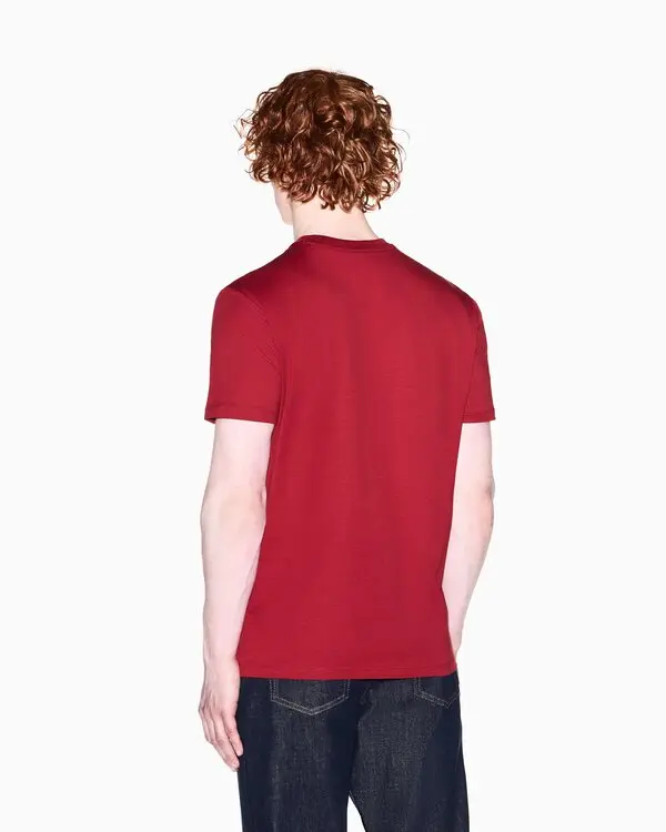 Armani Exchange Regular Fit T-shirt In Cotton Jersey - Red