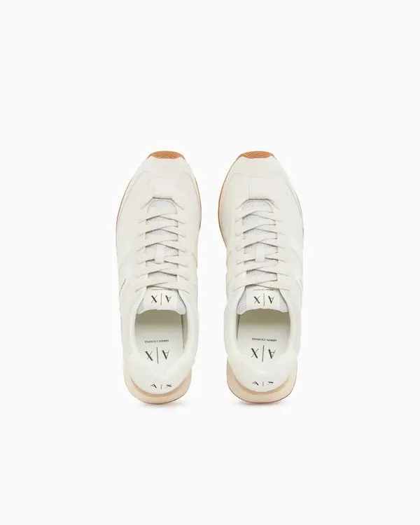 Armani Exchange Sneakers With Side Logo Band - White