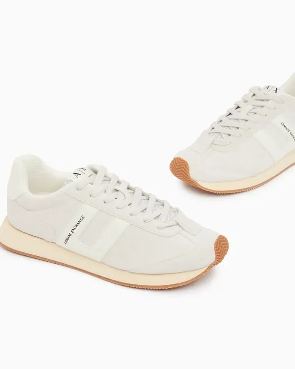 Armani Exchange Sneakers With Side Logo Band - White