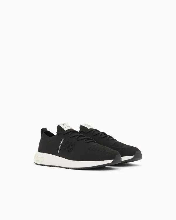 Armani Exchange Technical Fabric Sneakers - Black