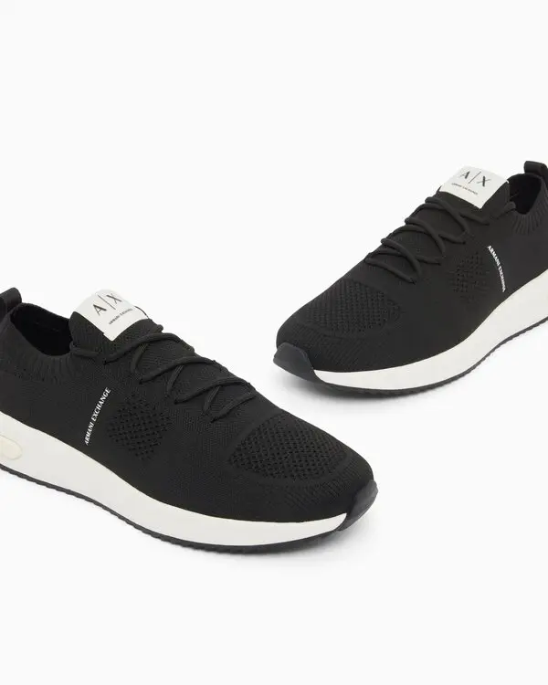 Armani Exchange Technical Fabric Sneakers - Black