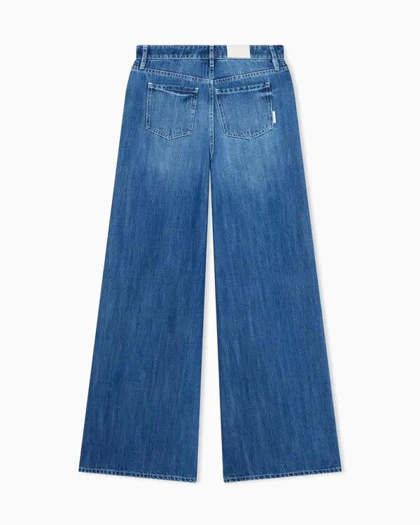 Armani Exchange Loose Fit Mid- Rigid Denim Jeans