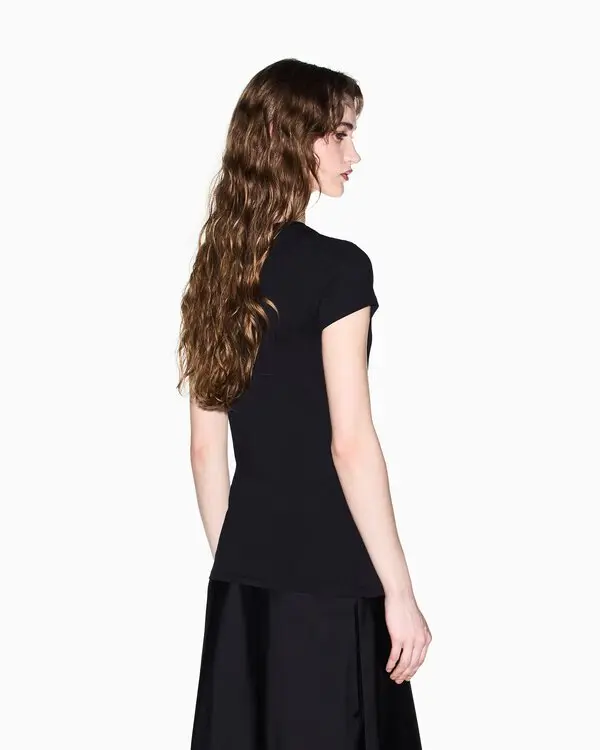 Armani Exchange Slim Fit Cotton Jersey T-shirt - Black